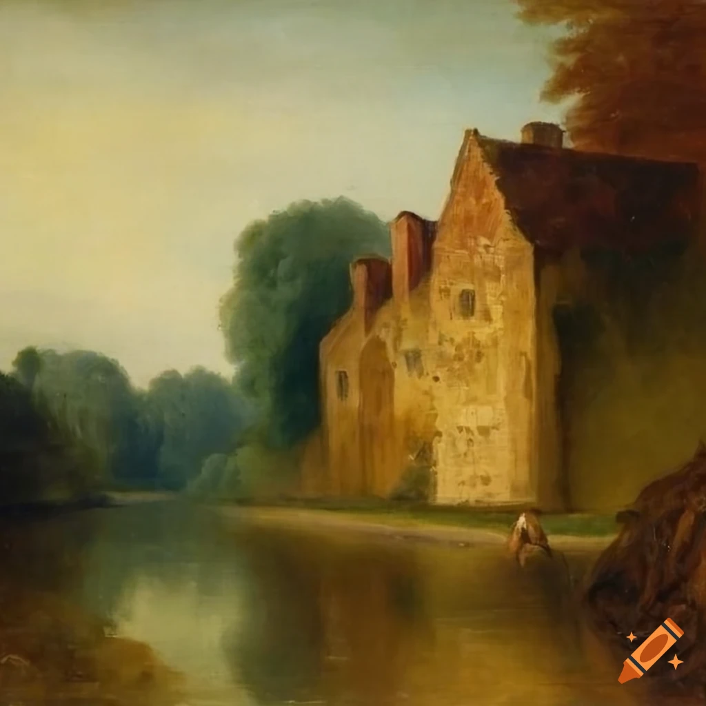 William Turner Oilpainting english Landscape Summer Holmshurst Manor on ...