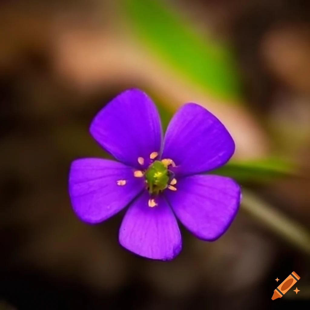Purple Flower With Yellow Center Five Petals | Best Flower Site
