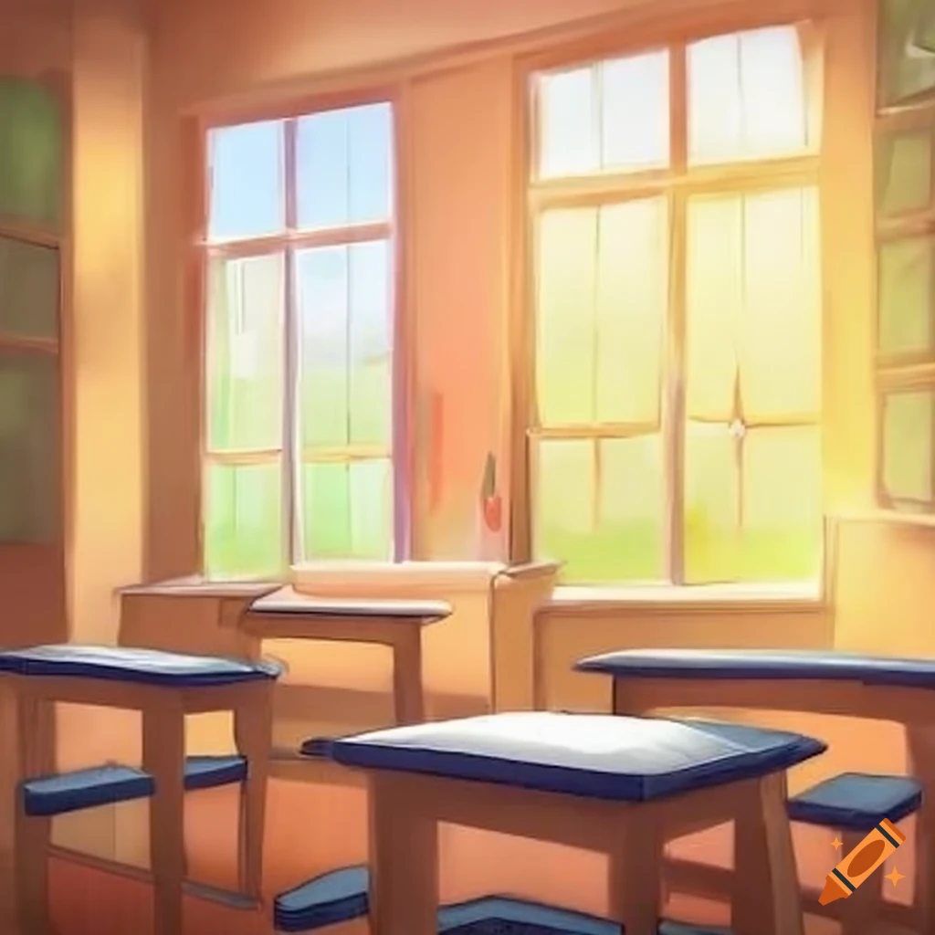 Anime Classroom Window Background