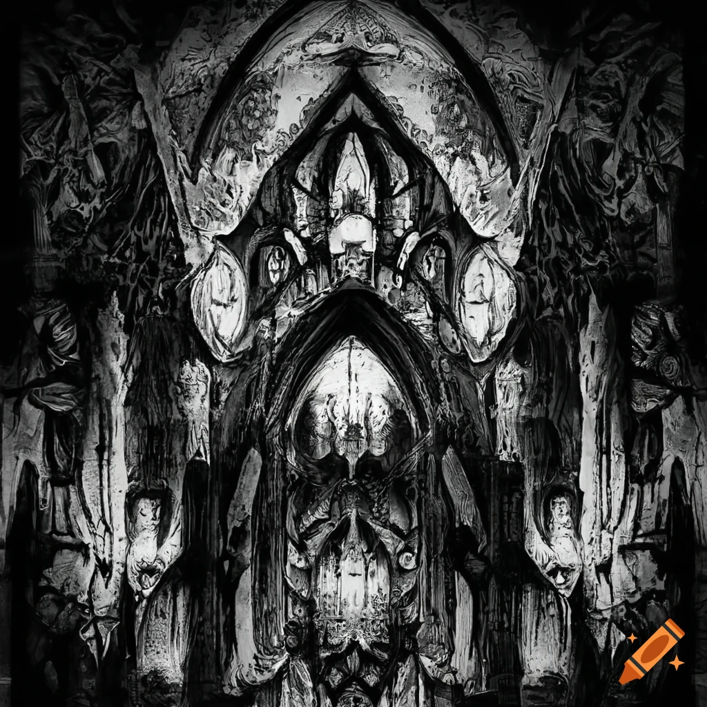 Gothic black and white design