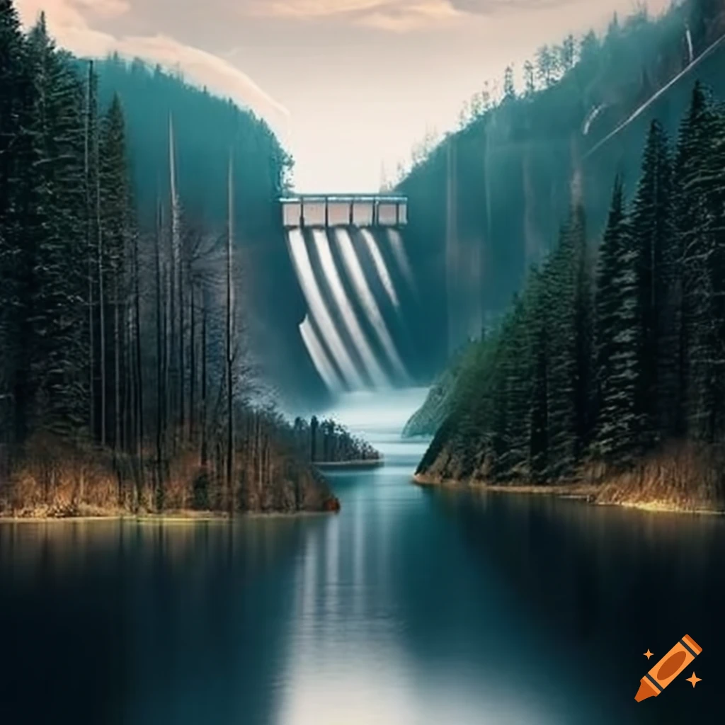 I want to generate a lake with dams, hydro electric power stations ...