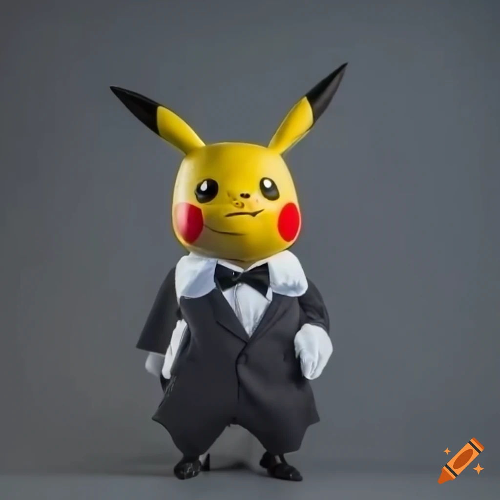 Pikachu in tuxedo, full hd, 8k, photorealistic on Craiyon