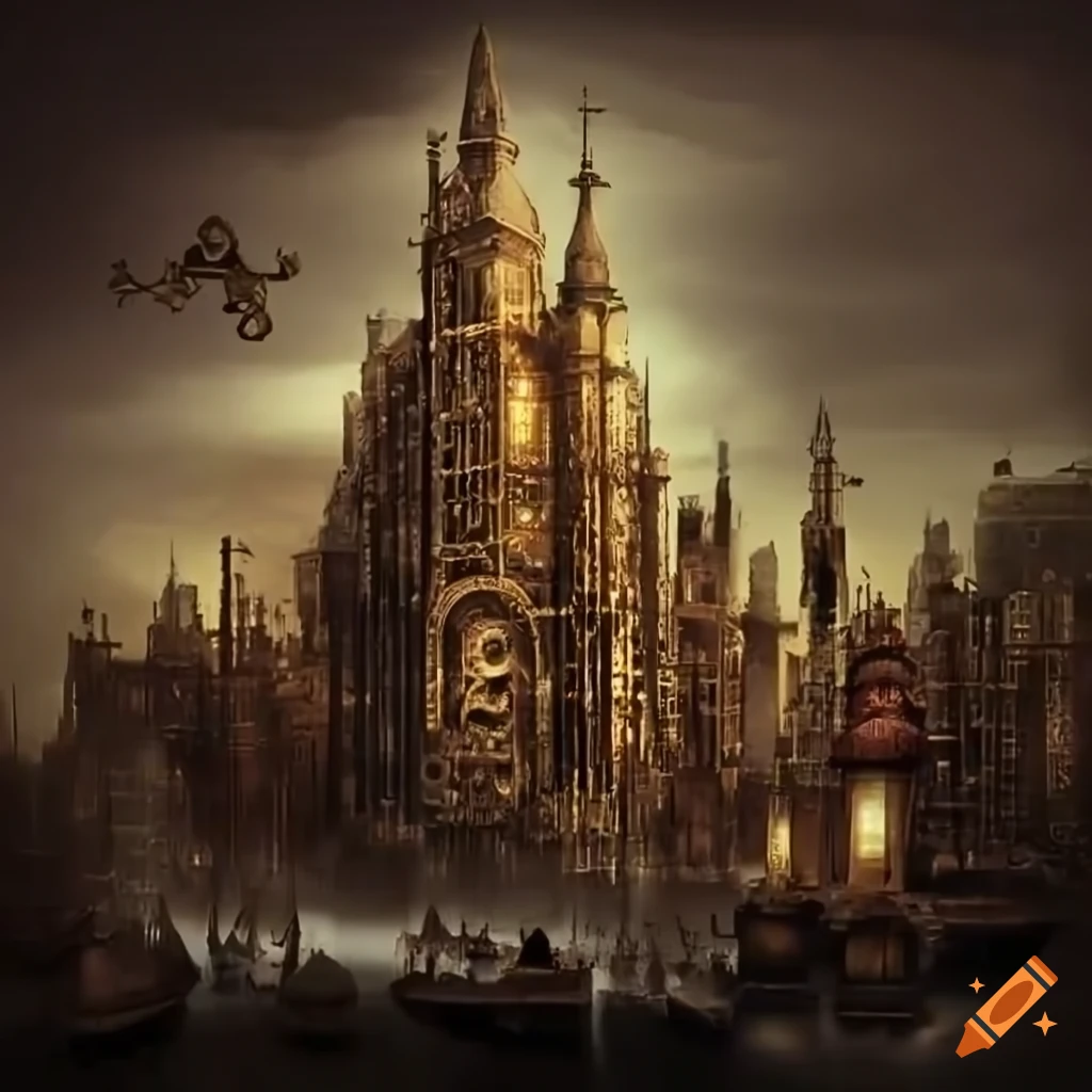 Big steampunk city