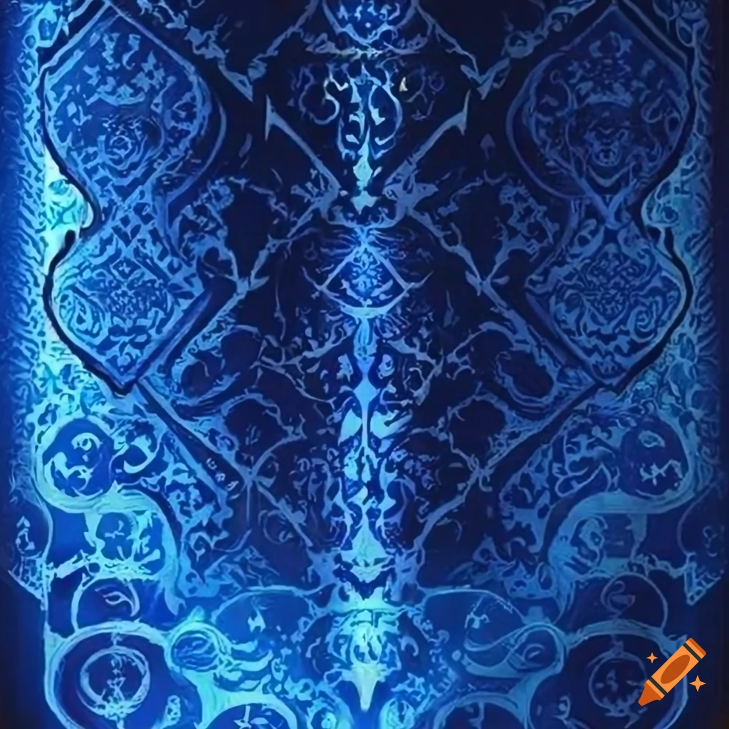 Dark blue islamic banner on Craiyon