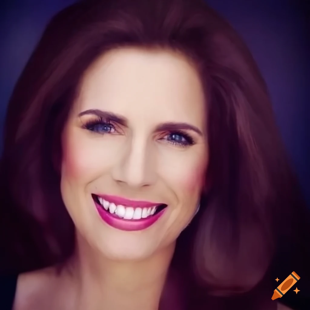 Alexis glick, closeup face, eyes closed, bright glamour portrait on Craiyon