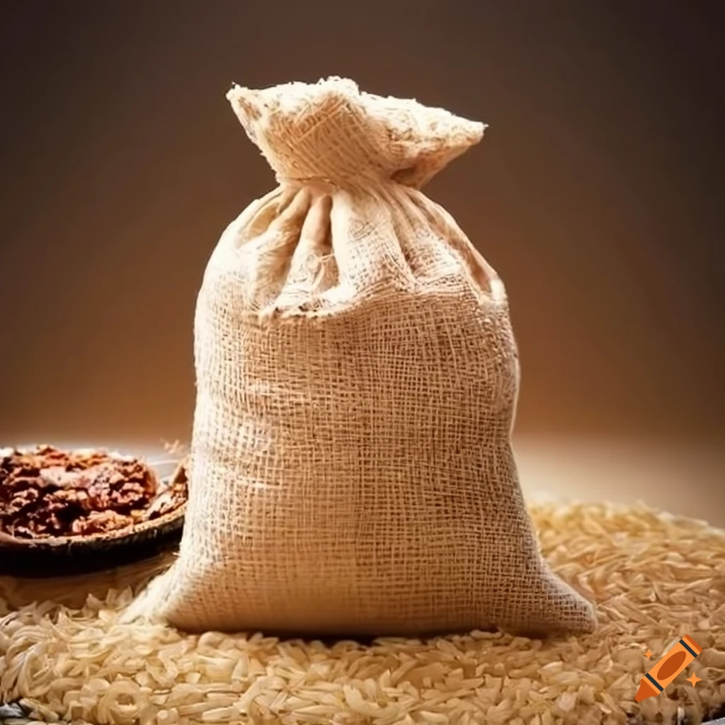 A sack of rice in store on Craiyon