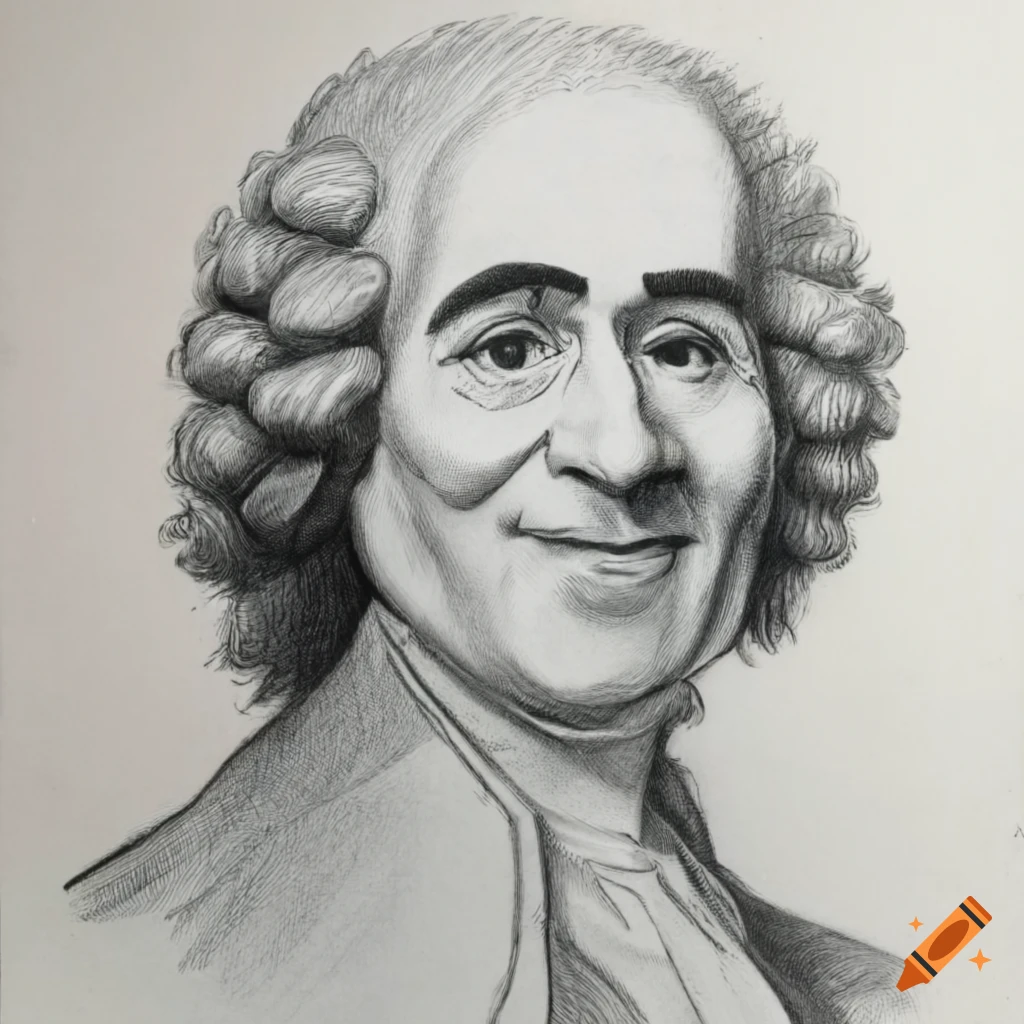 Jean-jacques rousseau caricature on Craiyon
