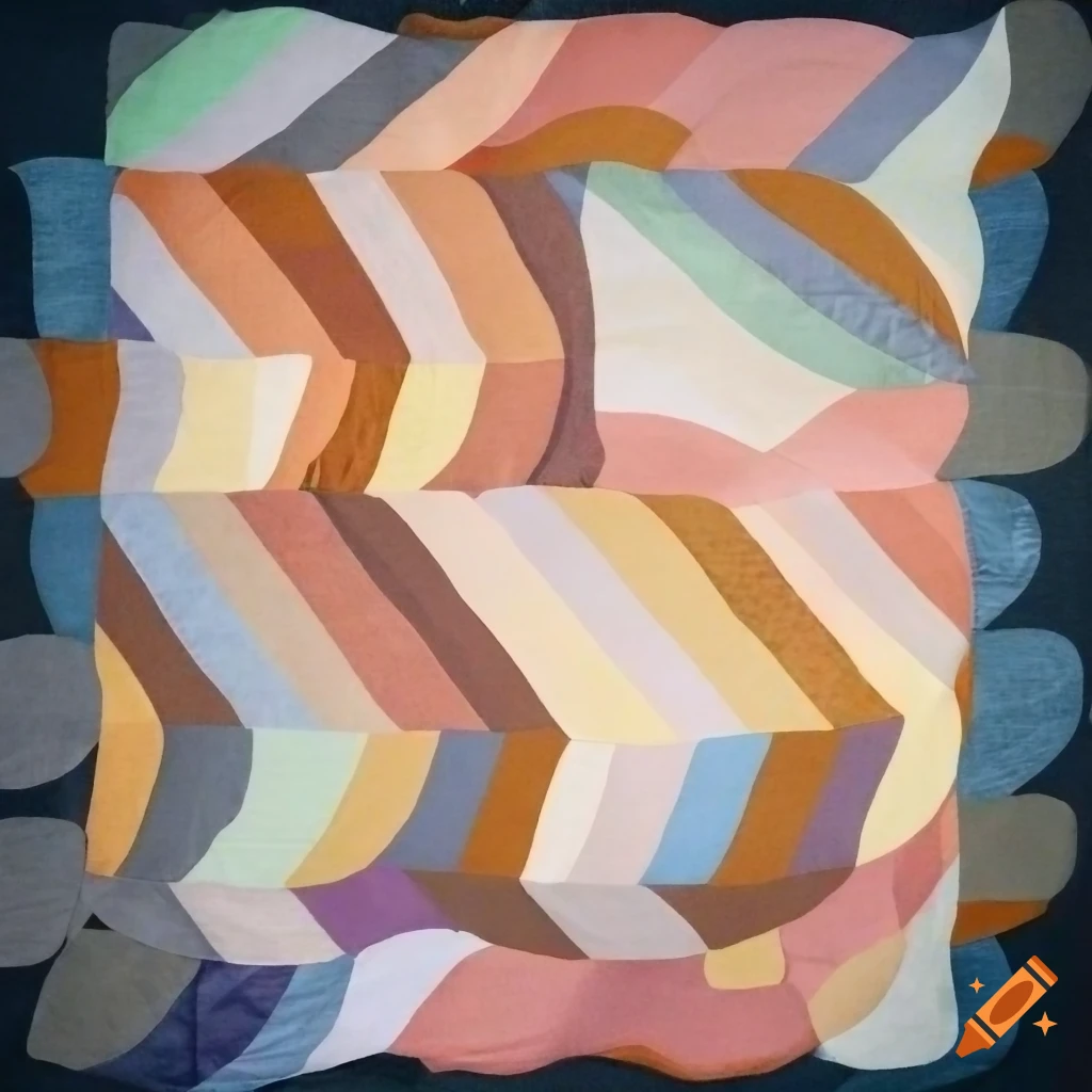 Improv quilt, matisse-inspired geometric fiber art, modern quilting ...