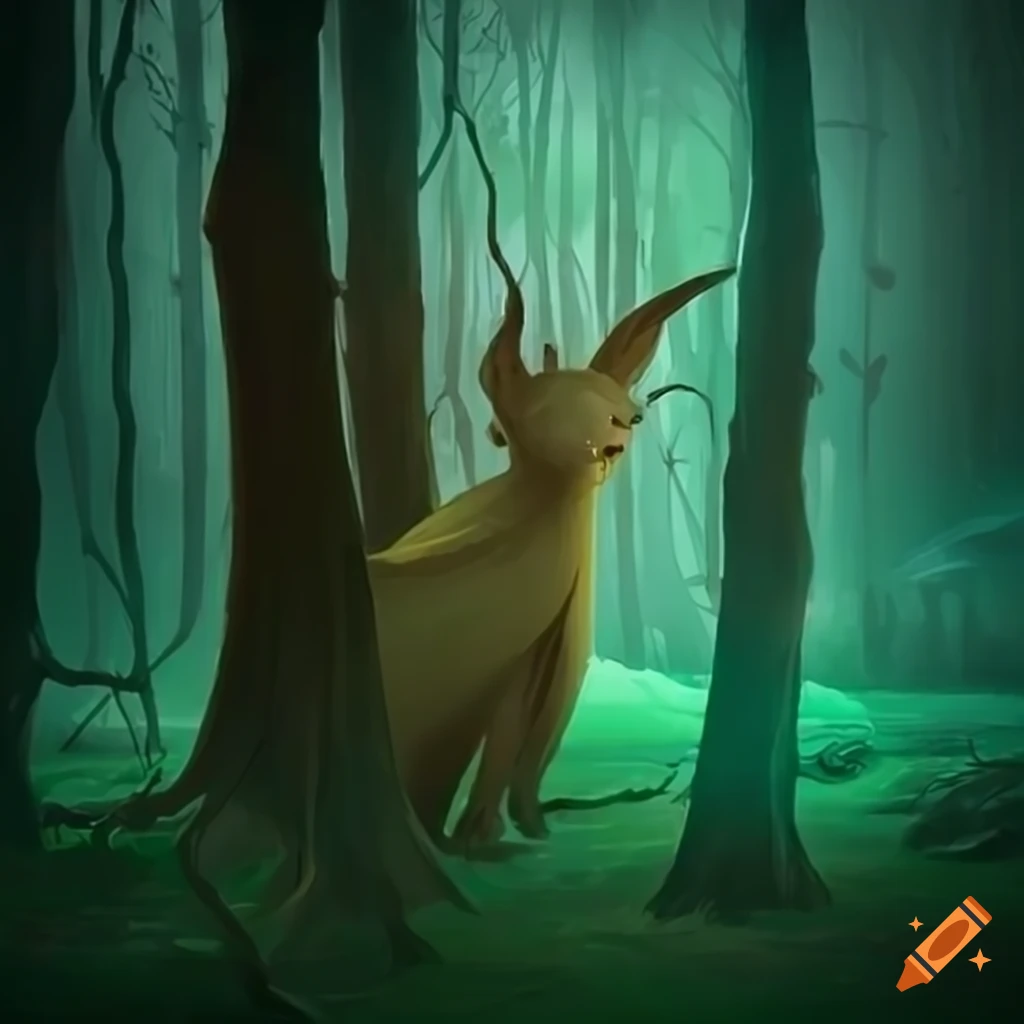 Forest spirit staring at viewer