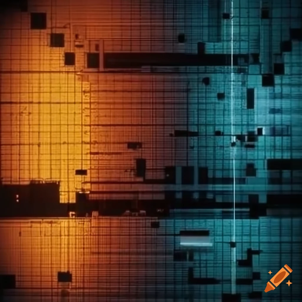 Experimental science photograph pixelated in the history of photography ...