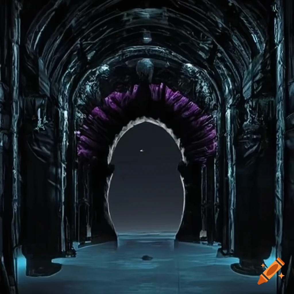 Massive gate made from void and stars on Craiyon