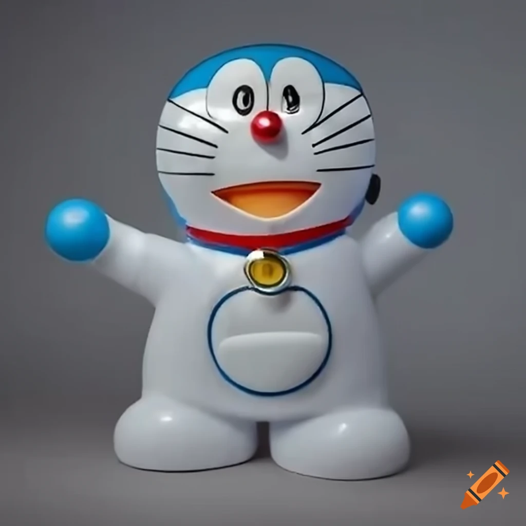 Doraemon, doctor white coat, stethoscope on Craiyon
