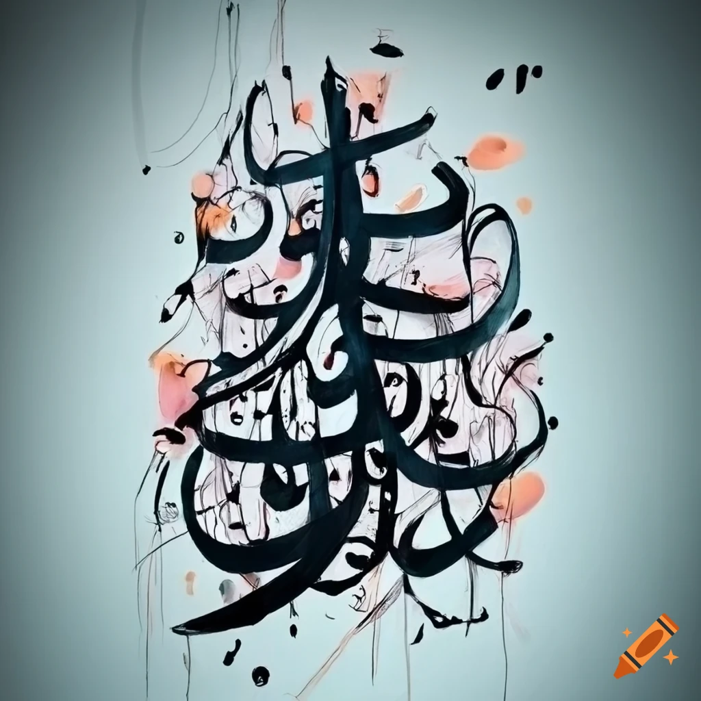 Modern calligraphy artwork on Craiyon