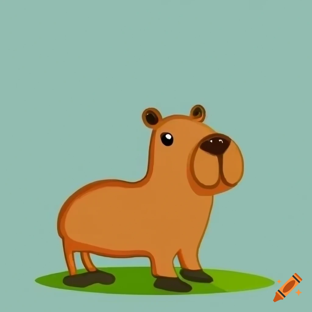 Cartoon capybara on Craiyon