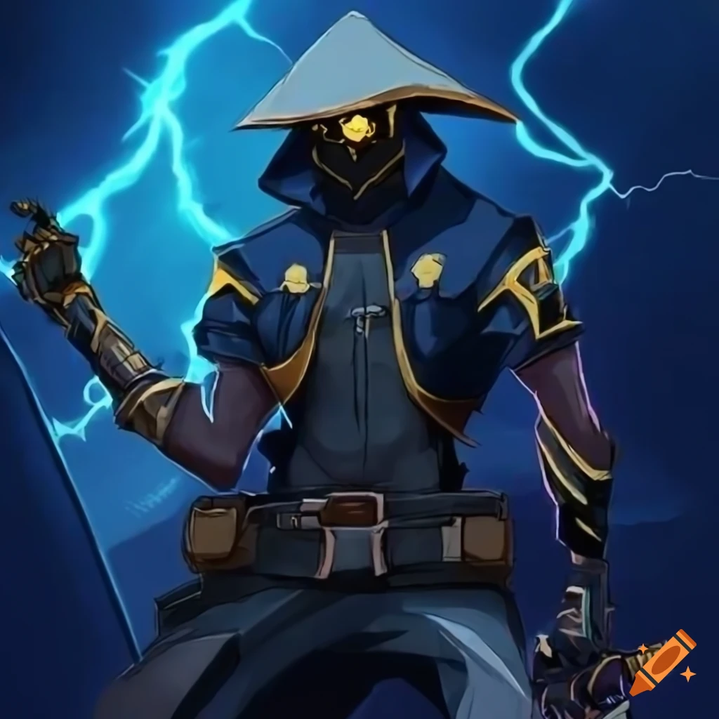 Valorant drawing of cypher standing on a pirate boat with his abilities ...