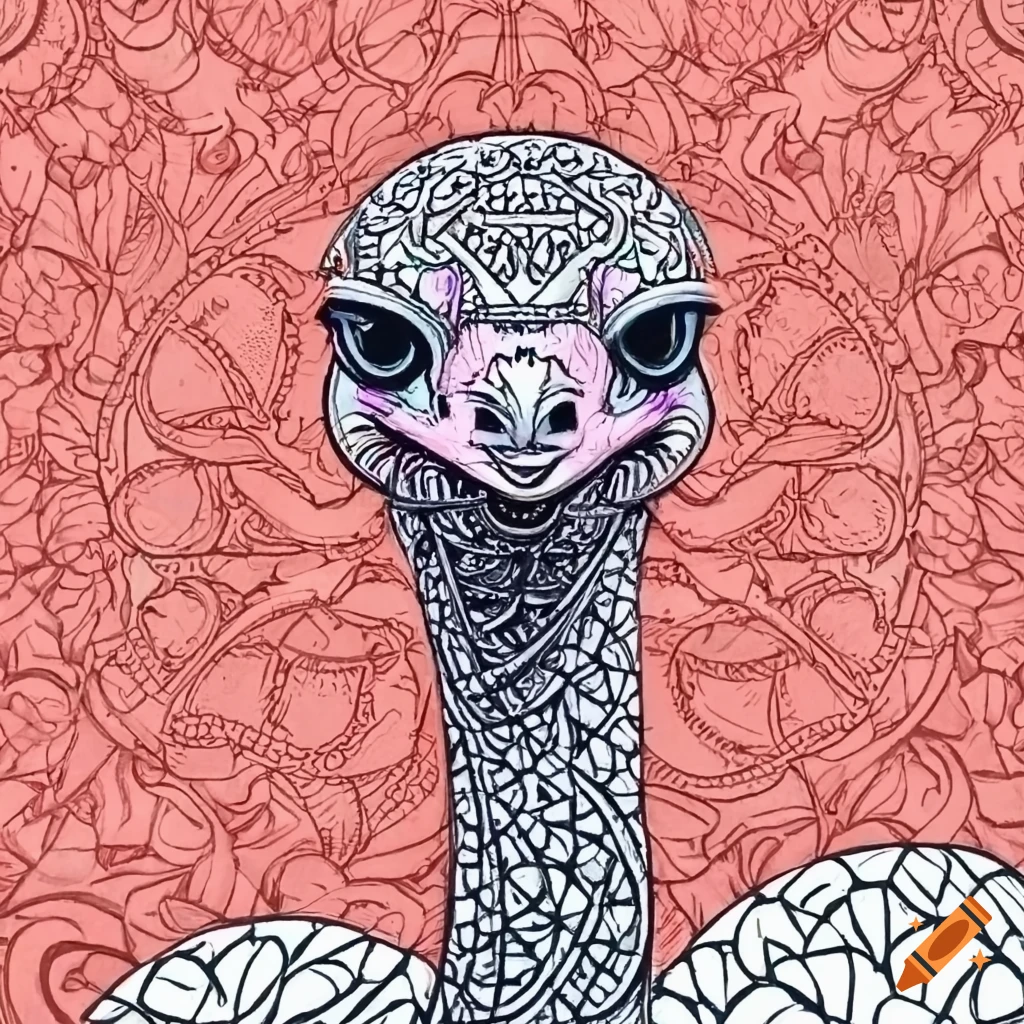 Ostrich mandala for coloring and meditate