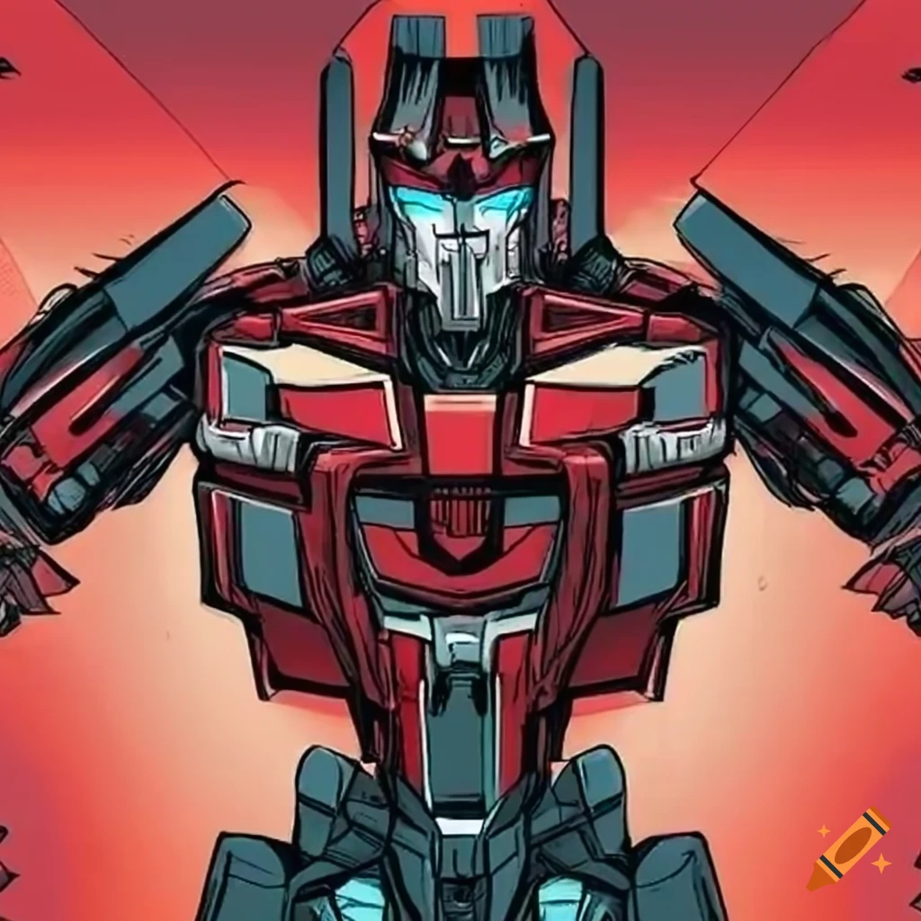 Transformers red eyes on Craiyon