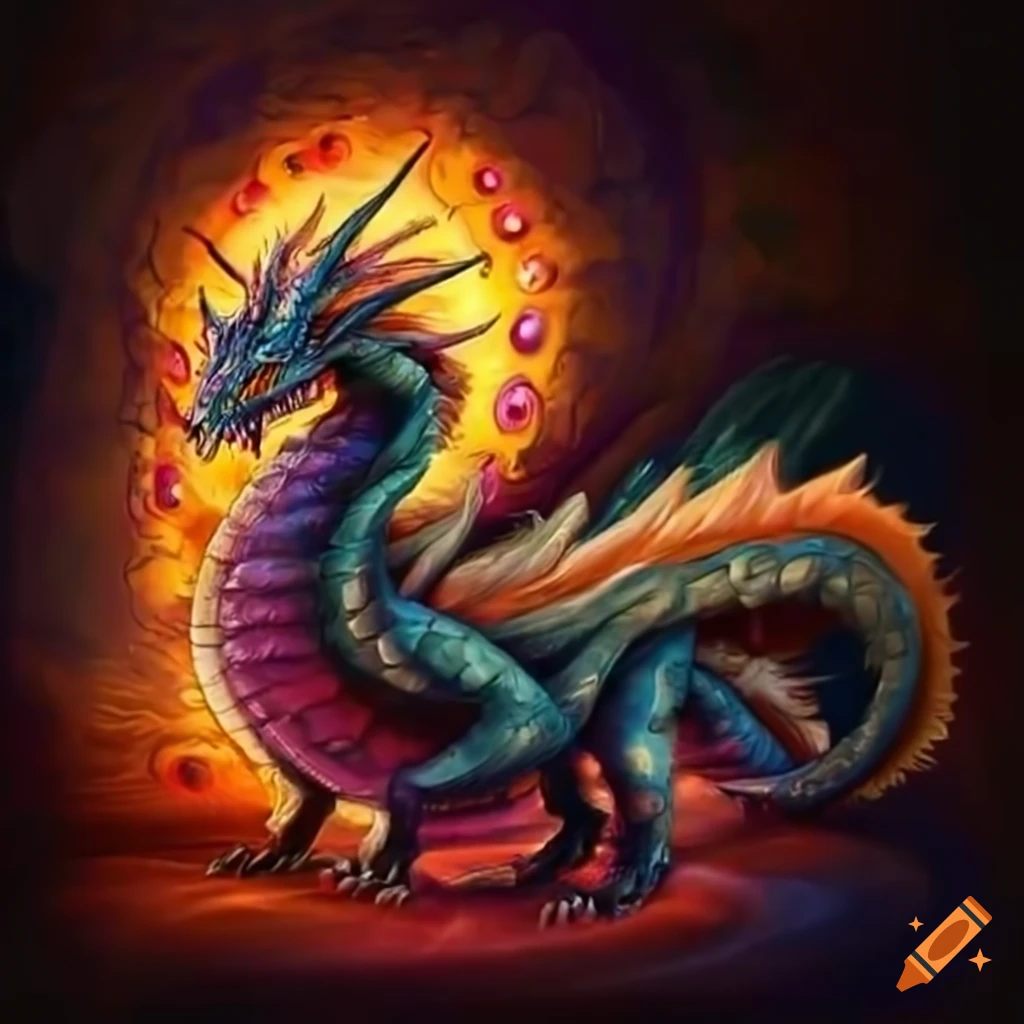 Bulky fantastic magical dragon on Craiyon