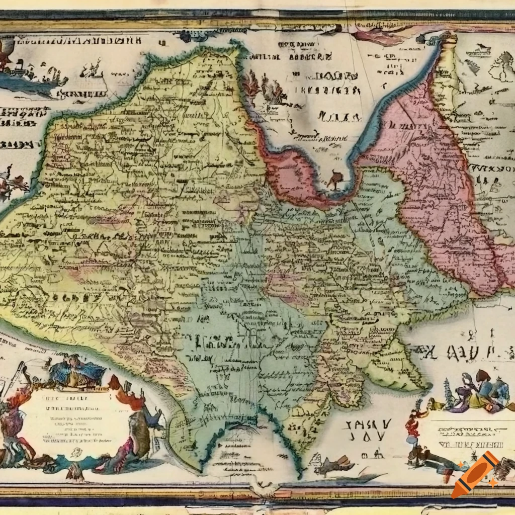 Imagine a beautifully illustrated map of silberstadt, an expansive and ...