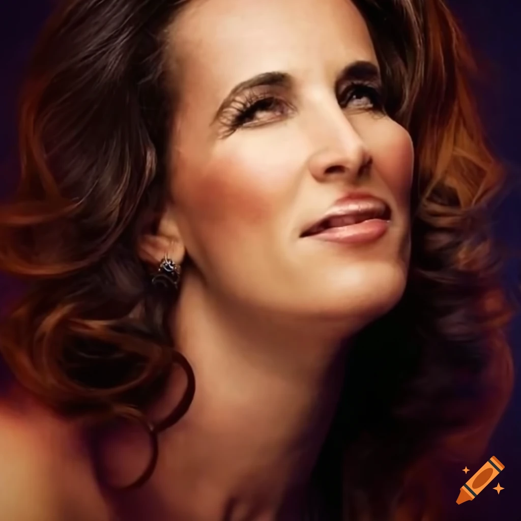 Alexis glick, closeup face, eyes closed, bright glamour portrait