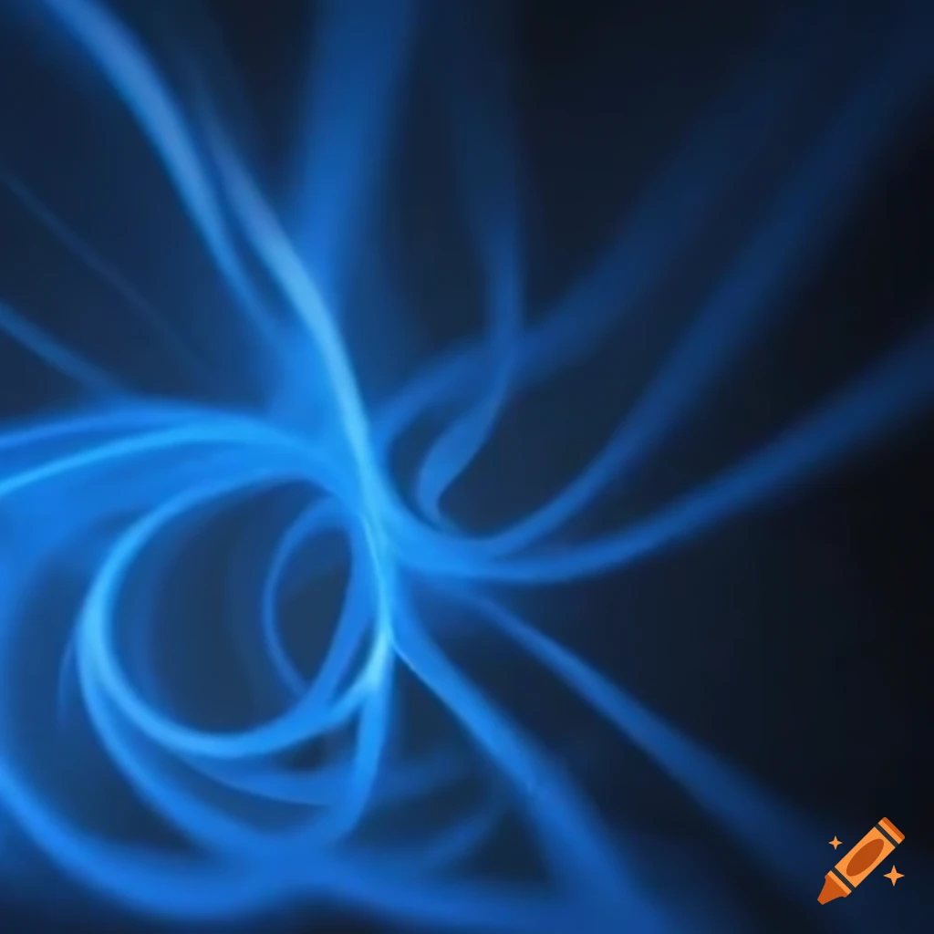 A blue, twisted light force field