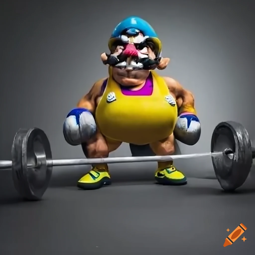 Super Mario Wario Flexing Muscles Minitokyo