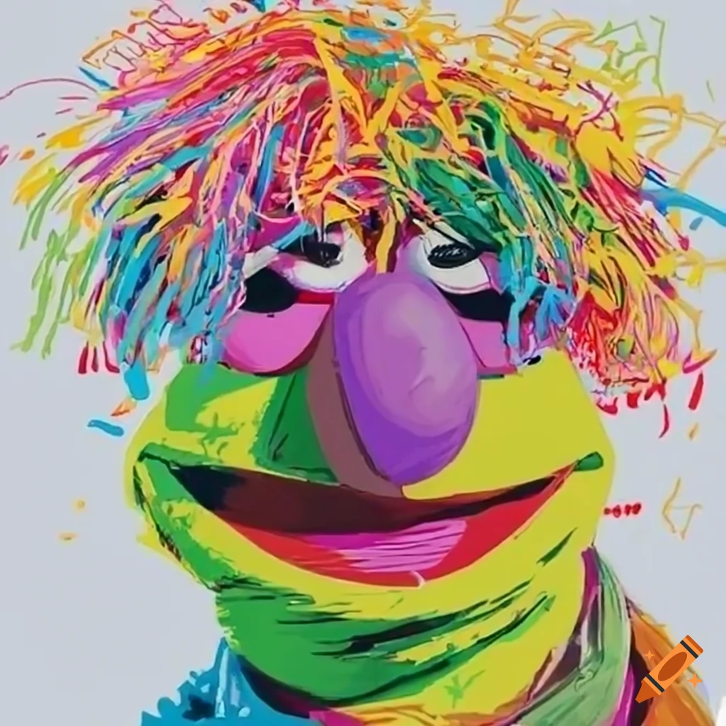 Muppet from the trash on Craiyon