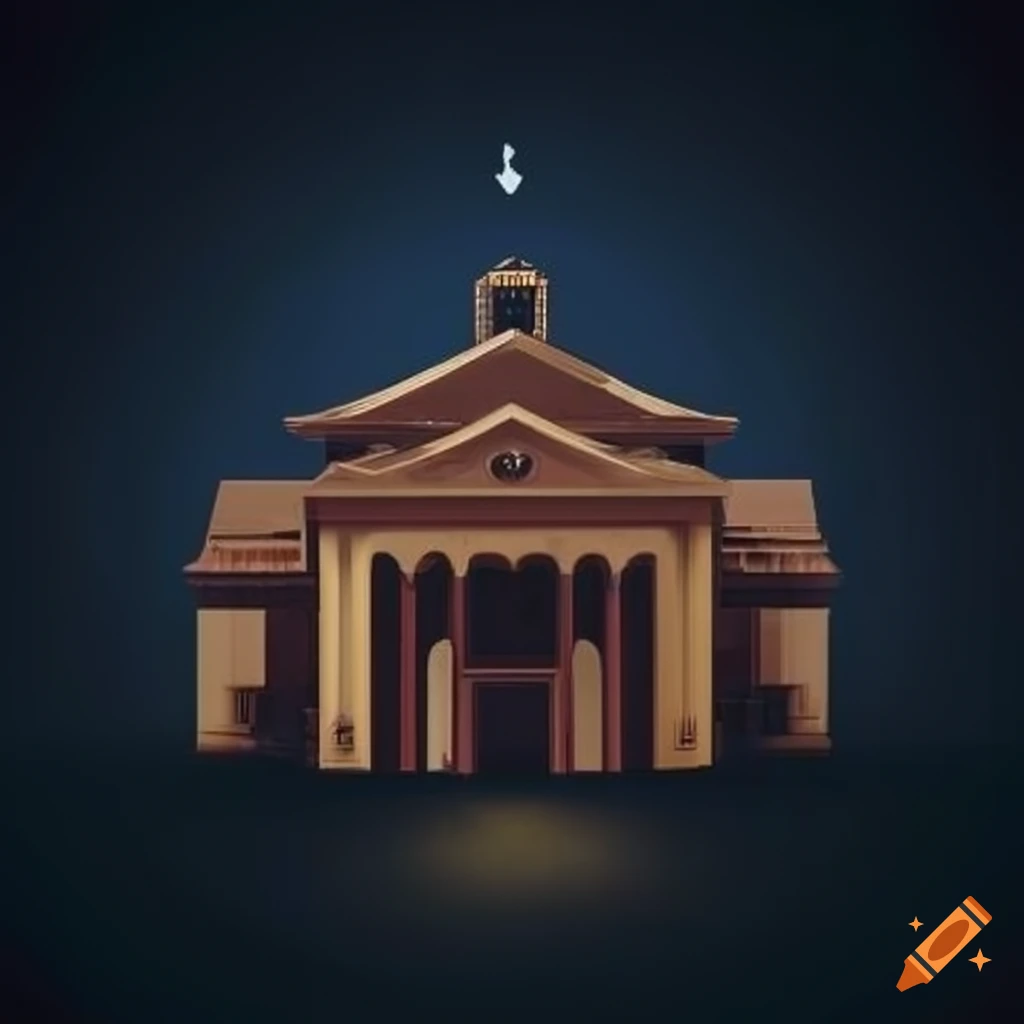 University stylized with black background