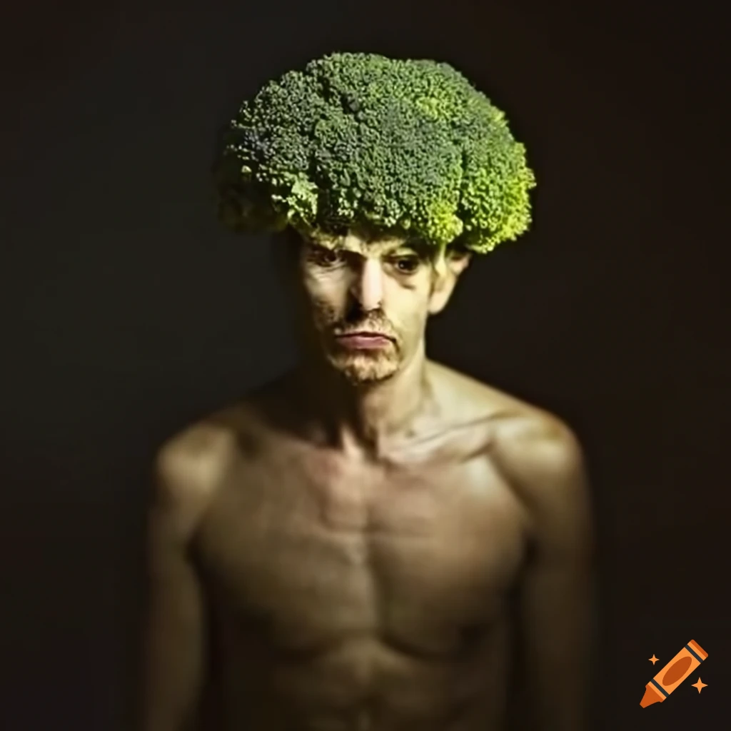 A broccoli head man