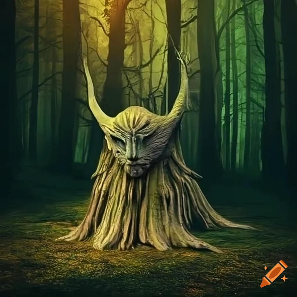 Mysterious forest spirit on Craiyon