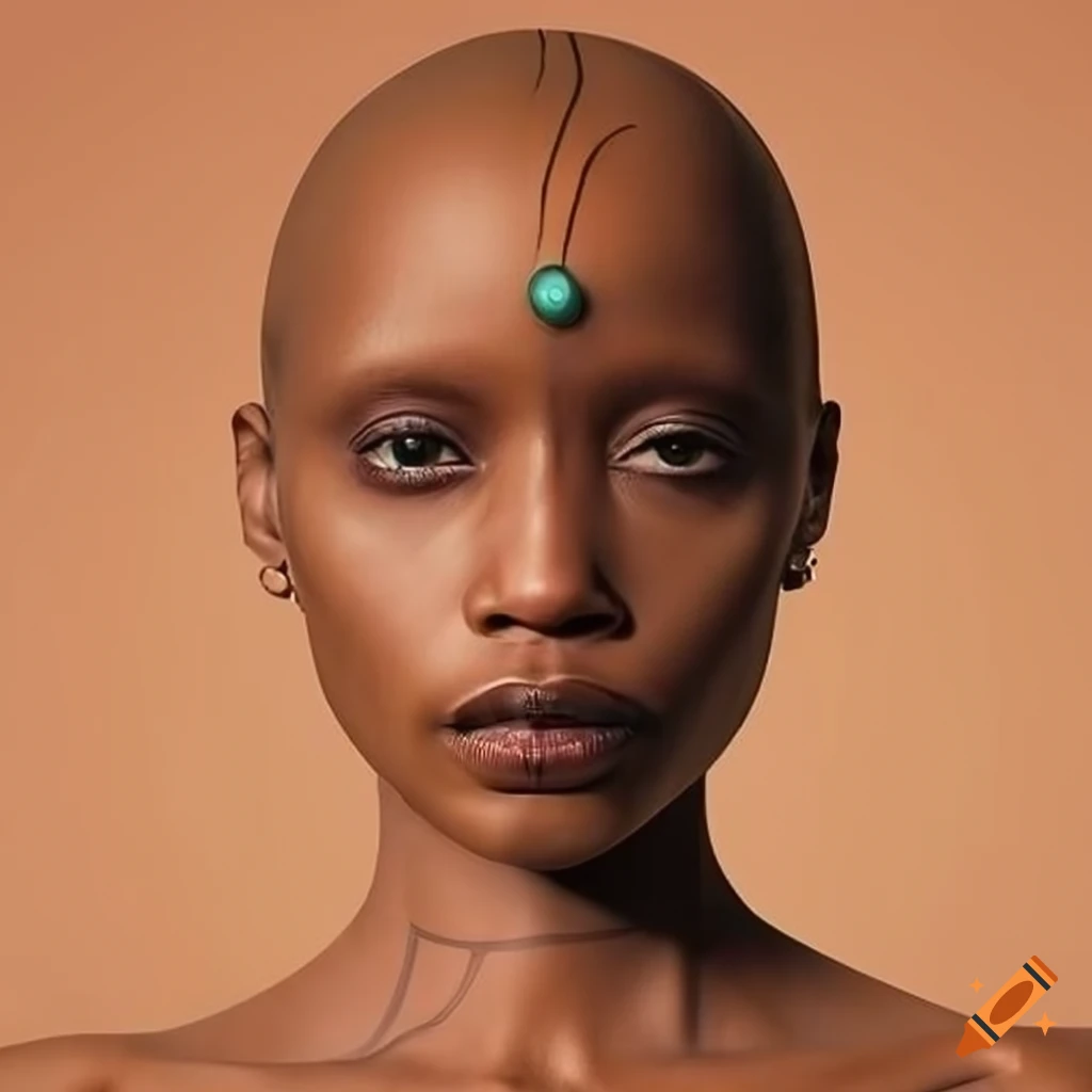 Saharan scientific body suit future geometric patterns on Craiyon