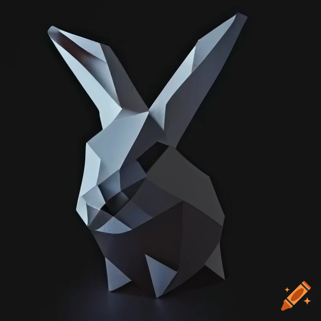Rabbit made of geometric shapes