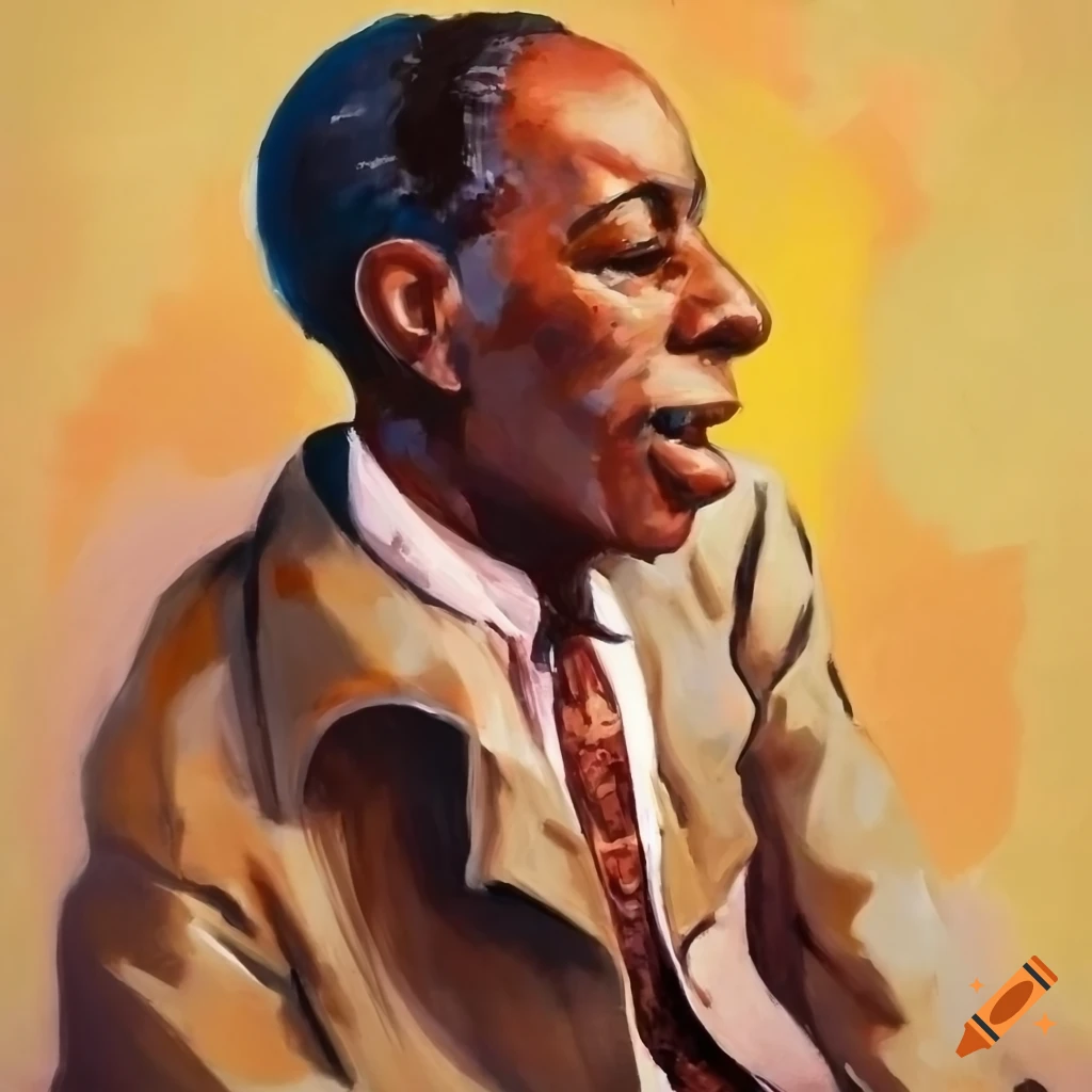 Please paint for me a portrain of a blues musician from the 1930's