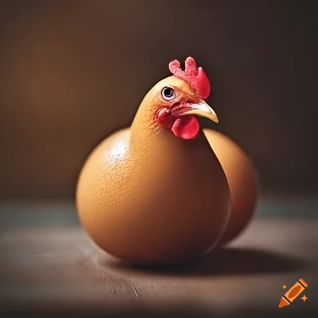 Chicken and egg problem on Craiyon