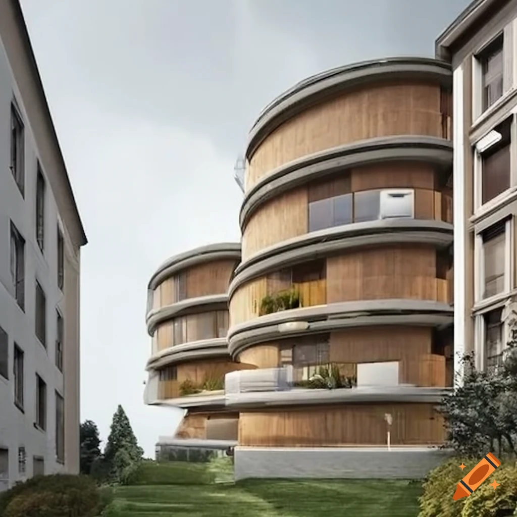 An outside view of an innovative circular appartment residence inspired ...