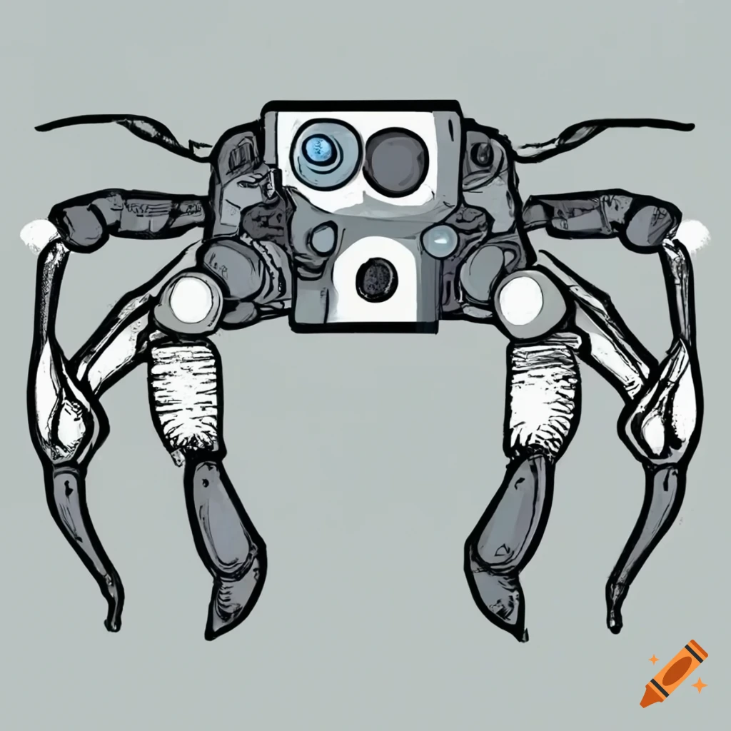 Robot xray crab on Craiyon