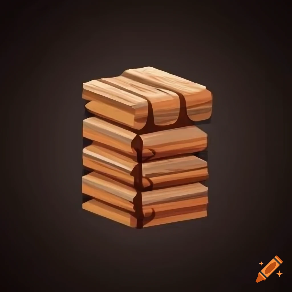 Wood inventory item icon for game on Craiyon