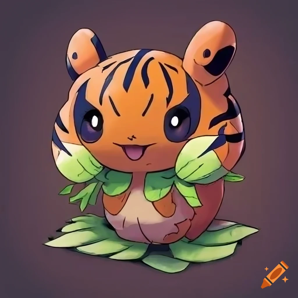A plant pokemon with tiger patterns