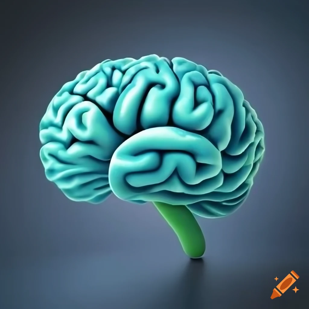 Blue green brain thinking on Craiyon