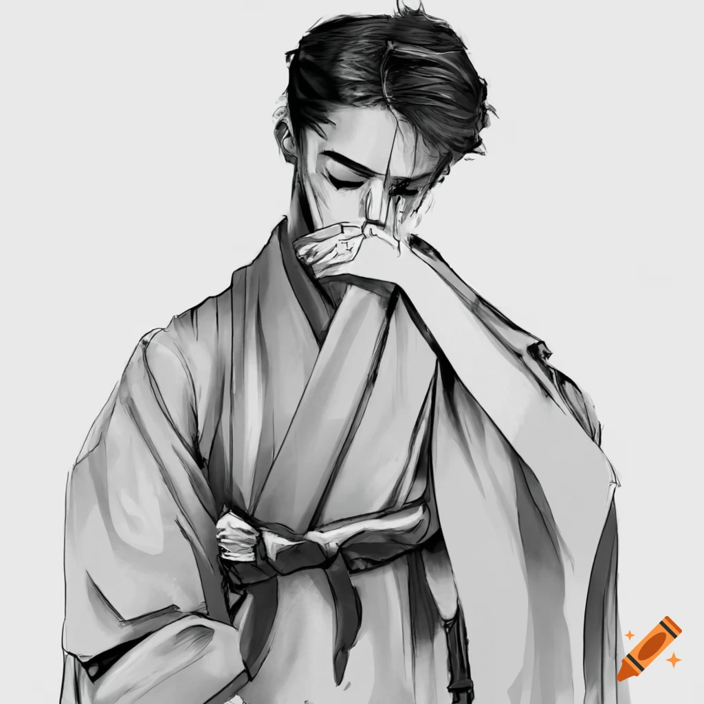 Fashion illustration drawn in the style of gemma champ in greyscale of ...