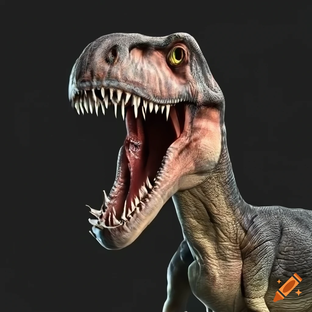 3d rendering of a curious t rex staring at something