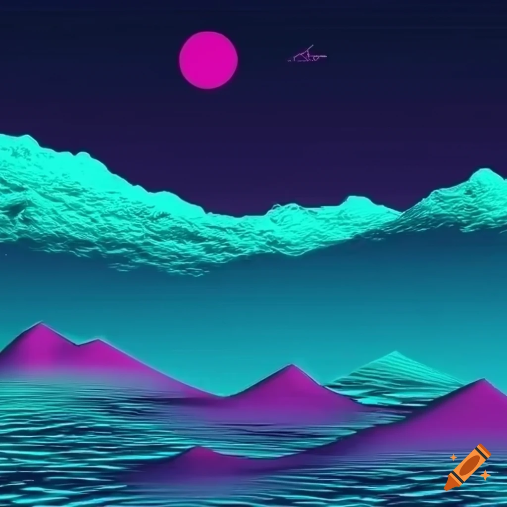 Vaporwave design on Craiyon