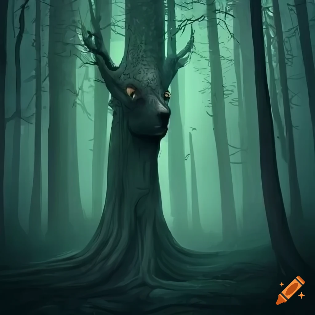 Mysterious forest spirit