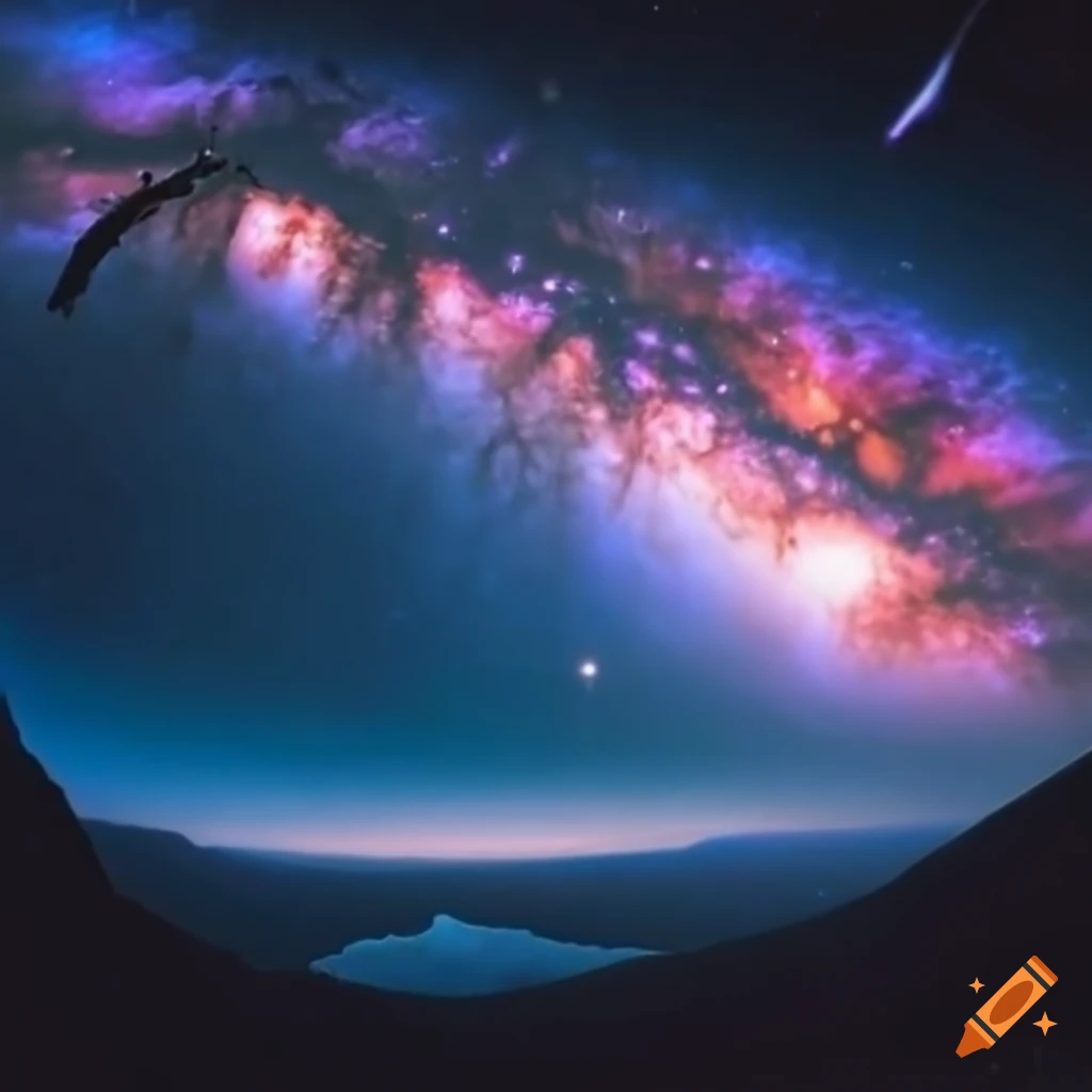 Galaxy view from home window