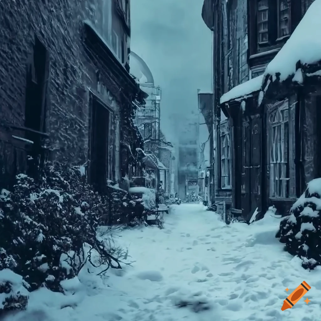 Snowy Victorian Street