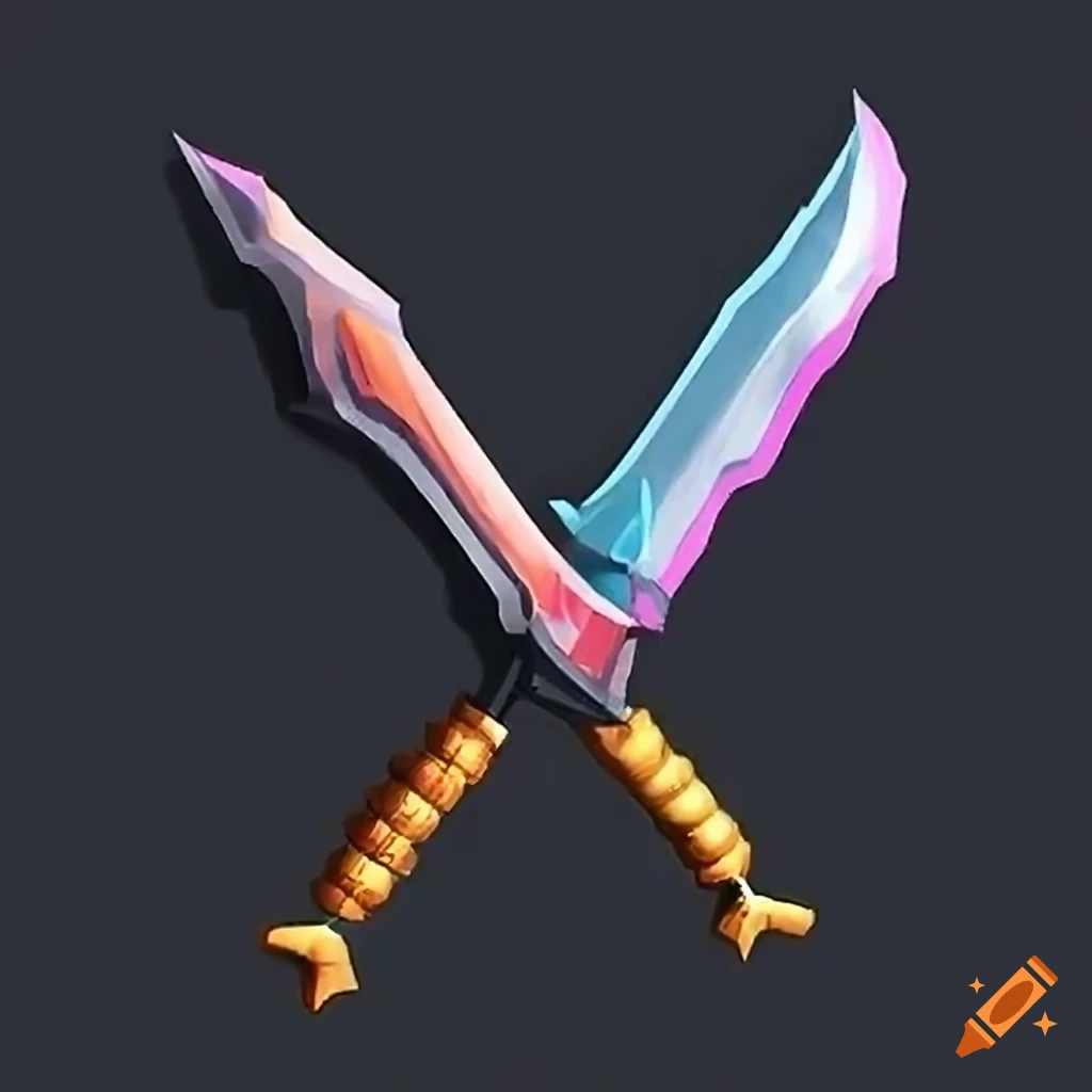 Roblox swords forming a star