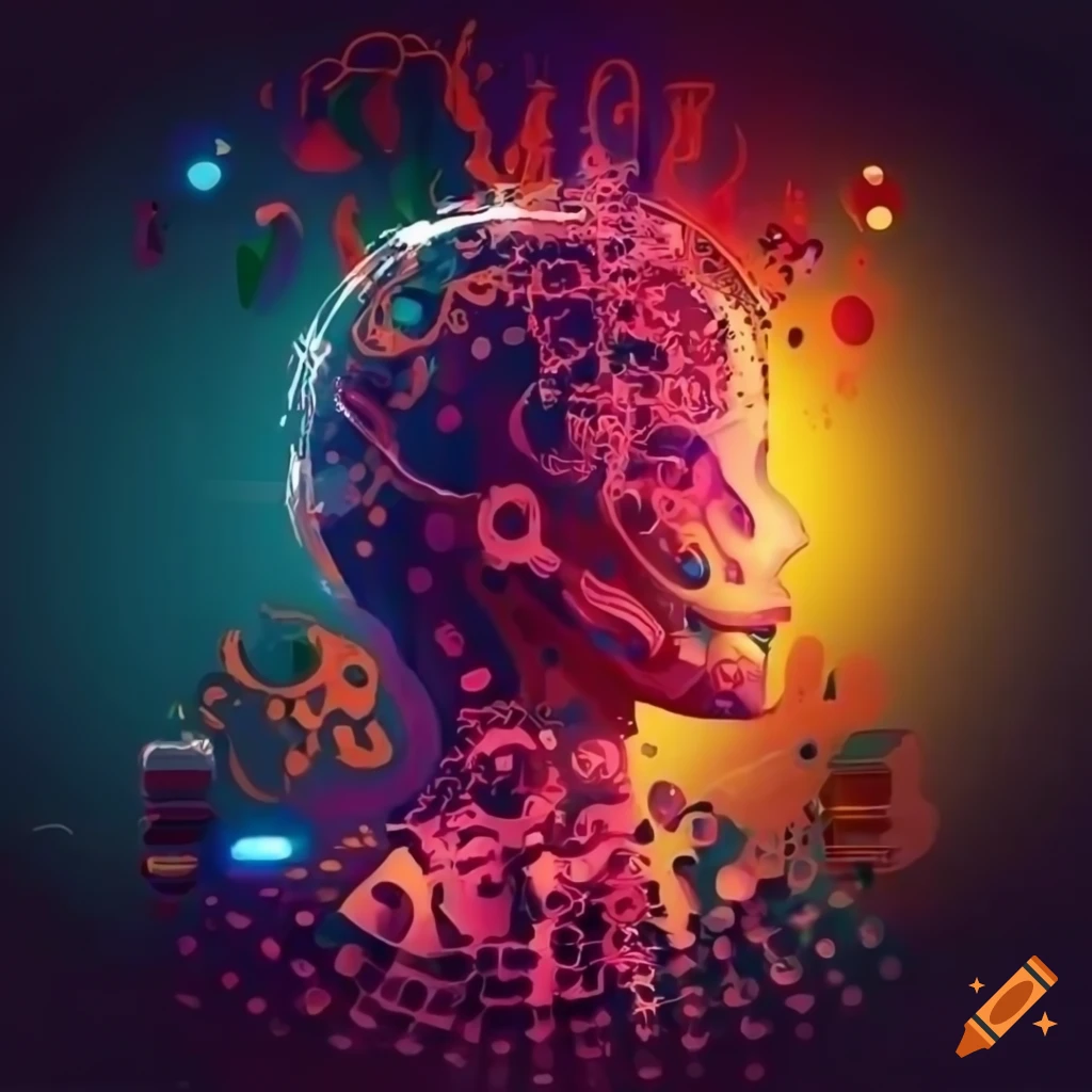 Poster background for a school Festival, the theme is artificial ...