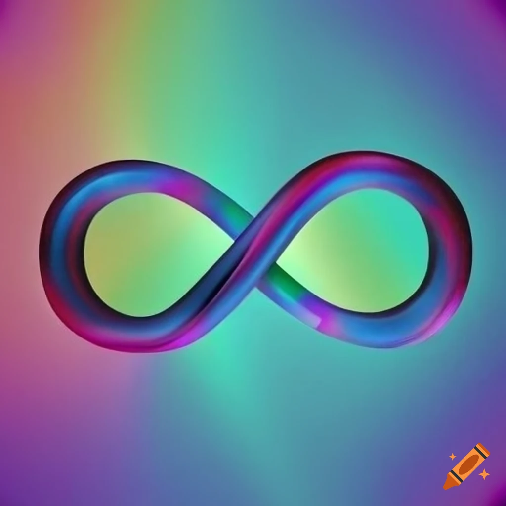 Infinity symbol pastel rainbow