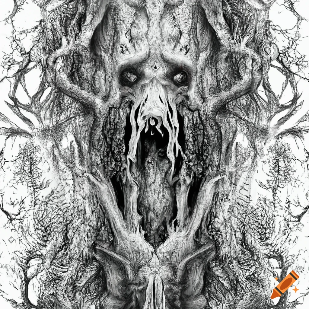 Ent, tree, fantasy, white background, highly detailed, 4k