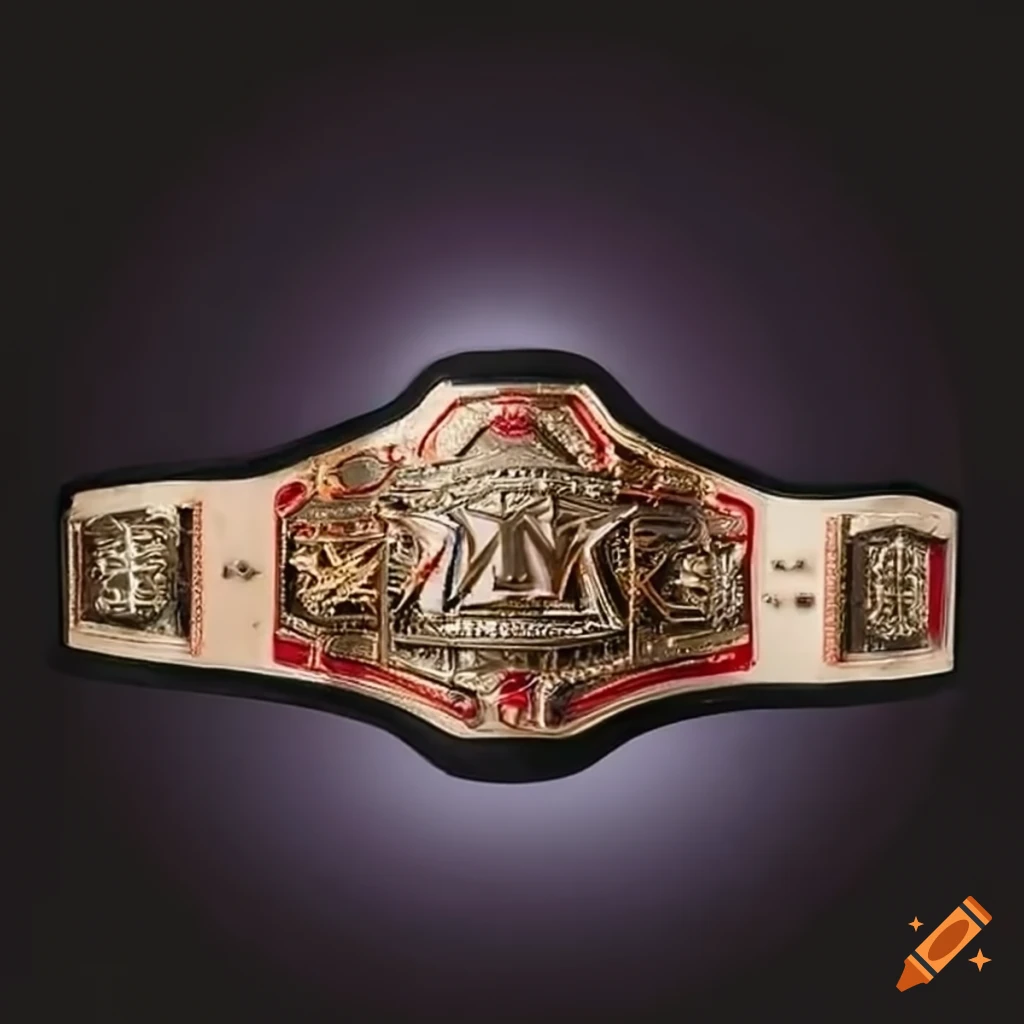 A wrestling title belt with the word wxcw on it